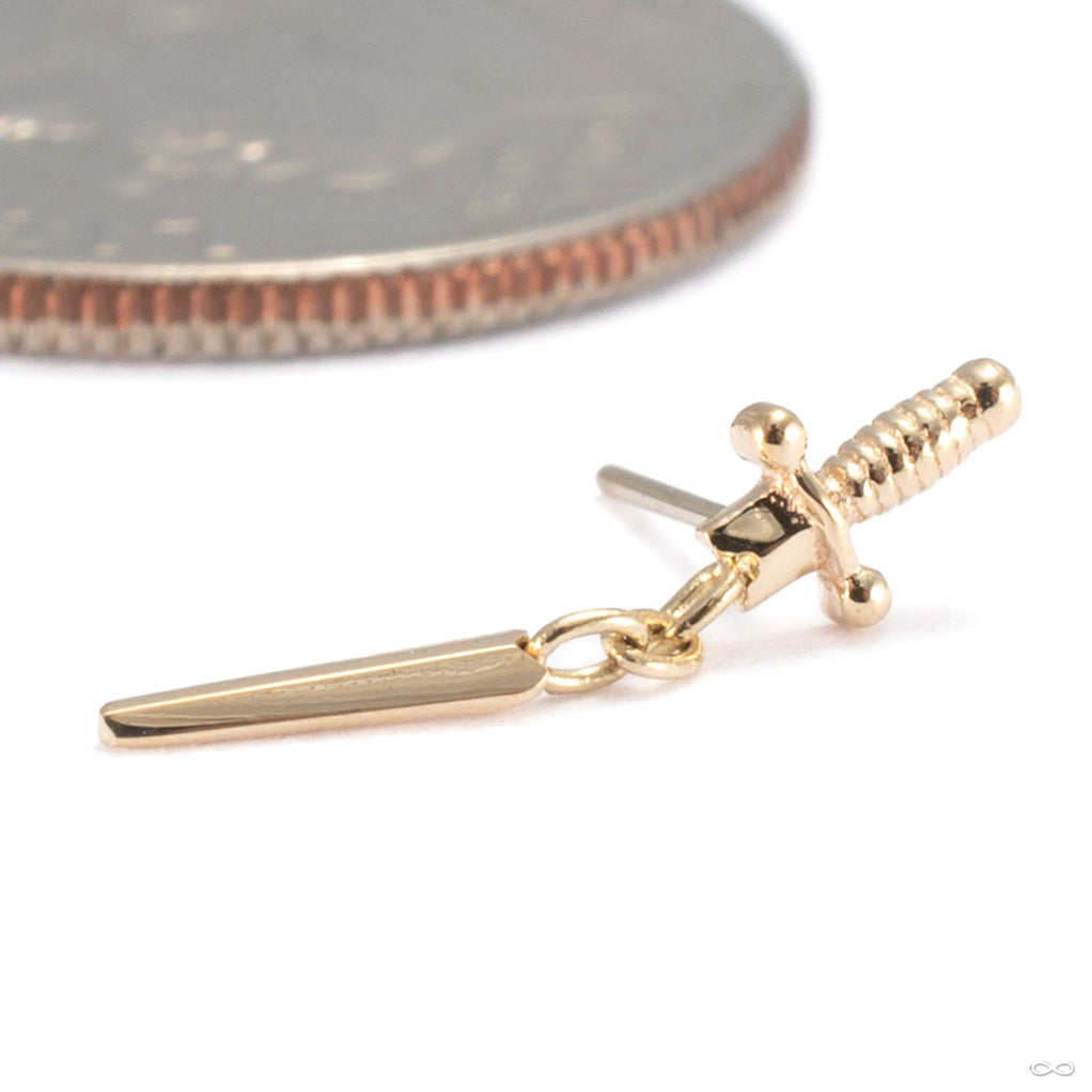 Bitty Needle Press-fit End in Gold from Pupil Hall — Infinite Body Piercing, Inc.