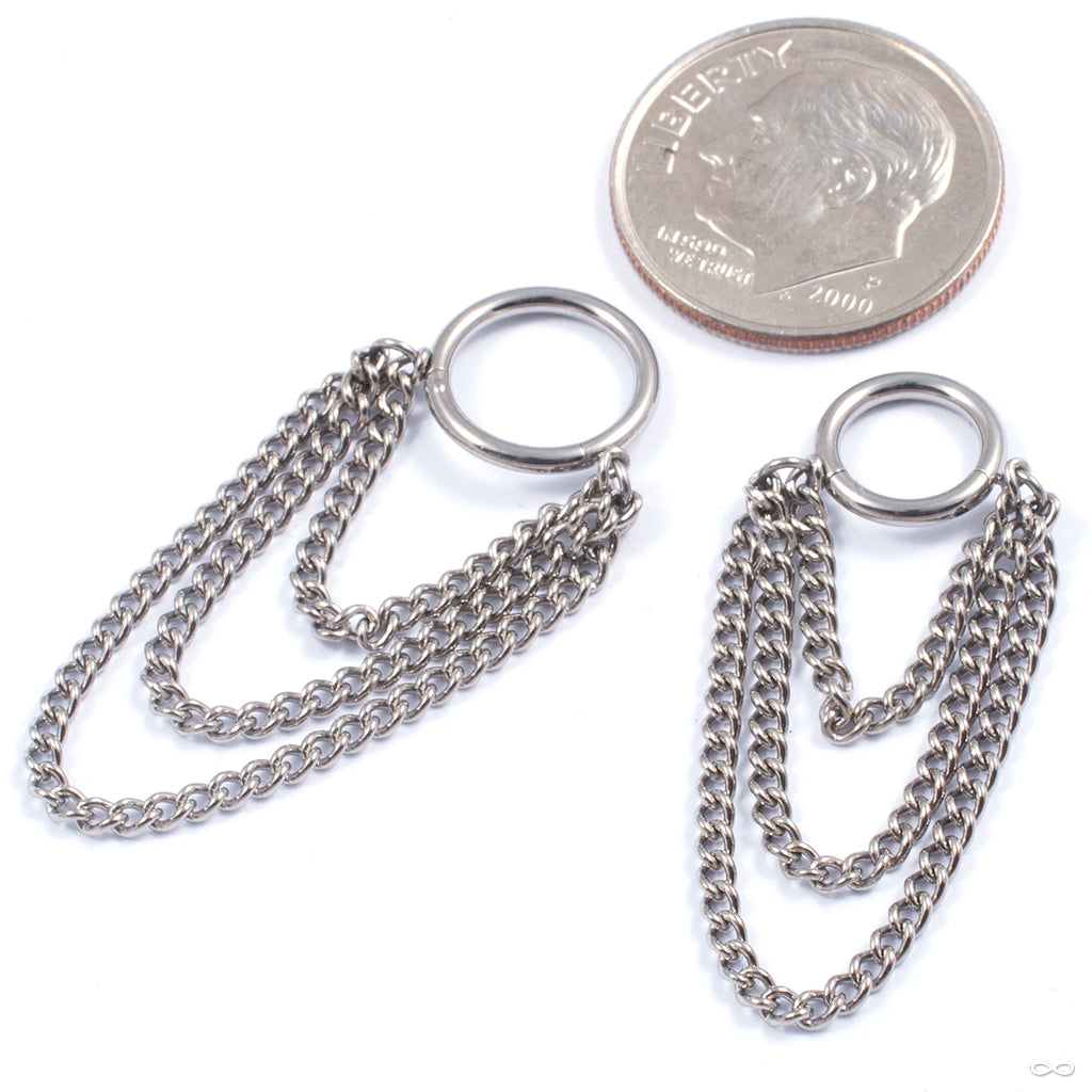 Chained Waterfall Clicker in Titanium from Zadamer Jewelry — Infinite Body Piercing, Inc.