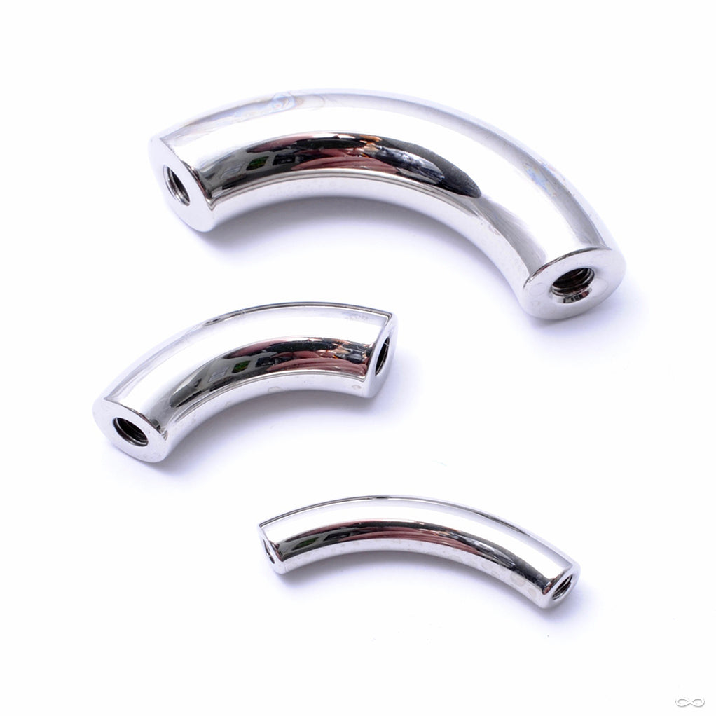 Curved Threaded Barbell Shaft in Titanium from Anatometal — Infinite ...
