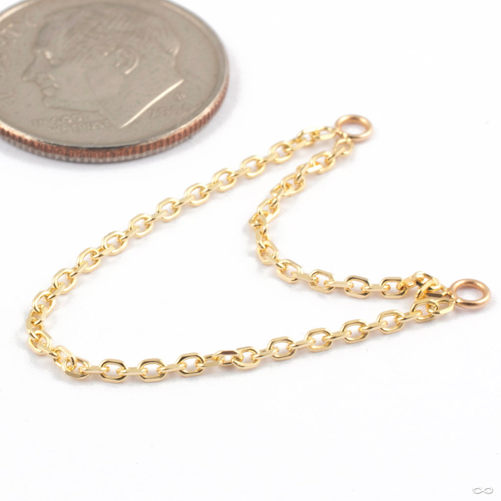 Double Flash Chain in Gold from Quetzalli — Infinite Body Piercing, Inc.