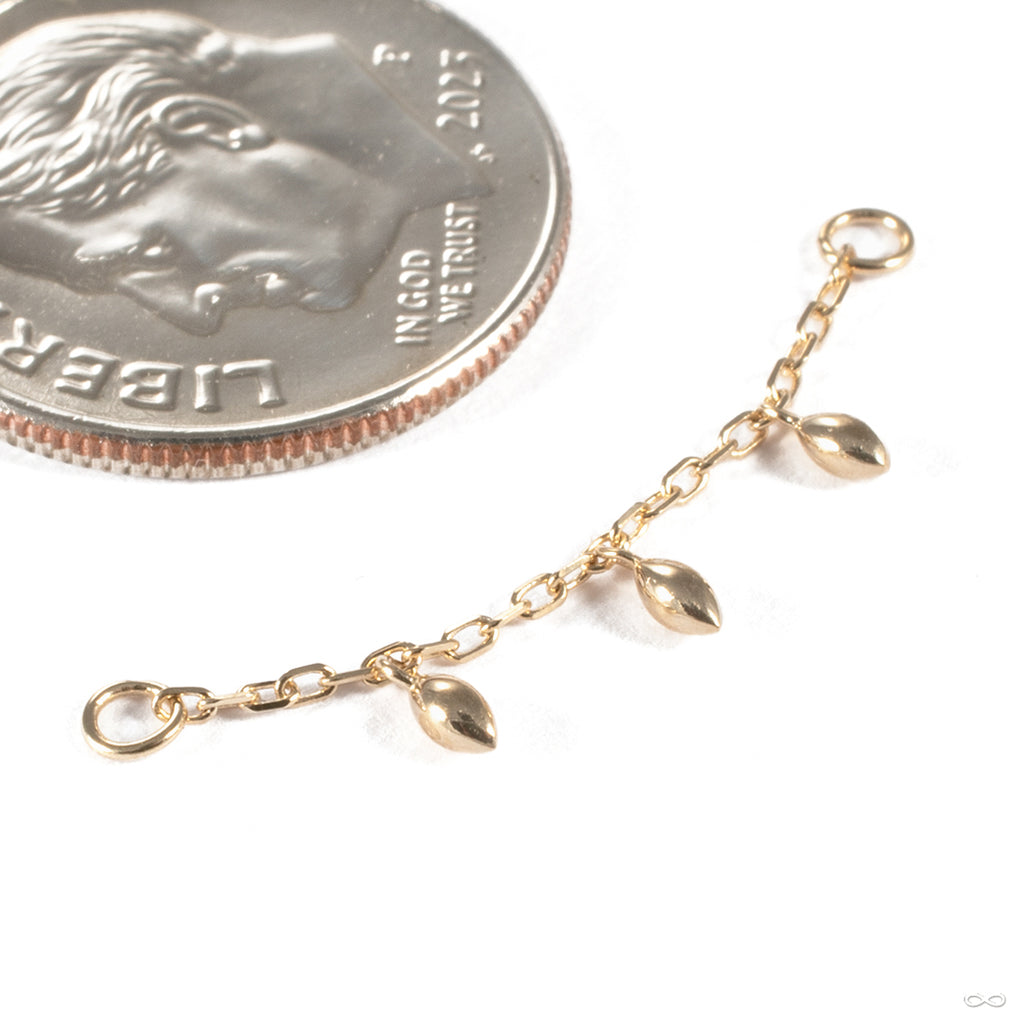 Dripping Marquise Bead Chain in Gold from Modern Mood — Infinite Body ...