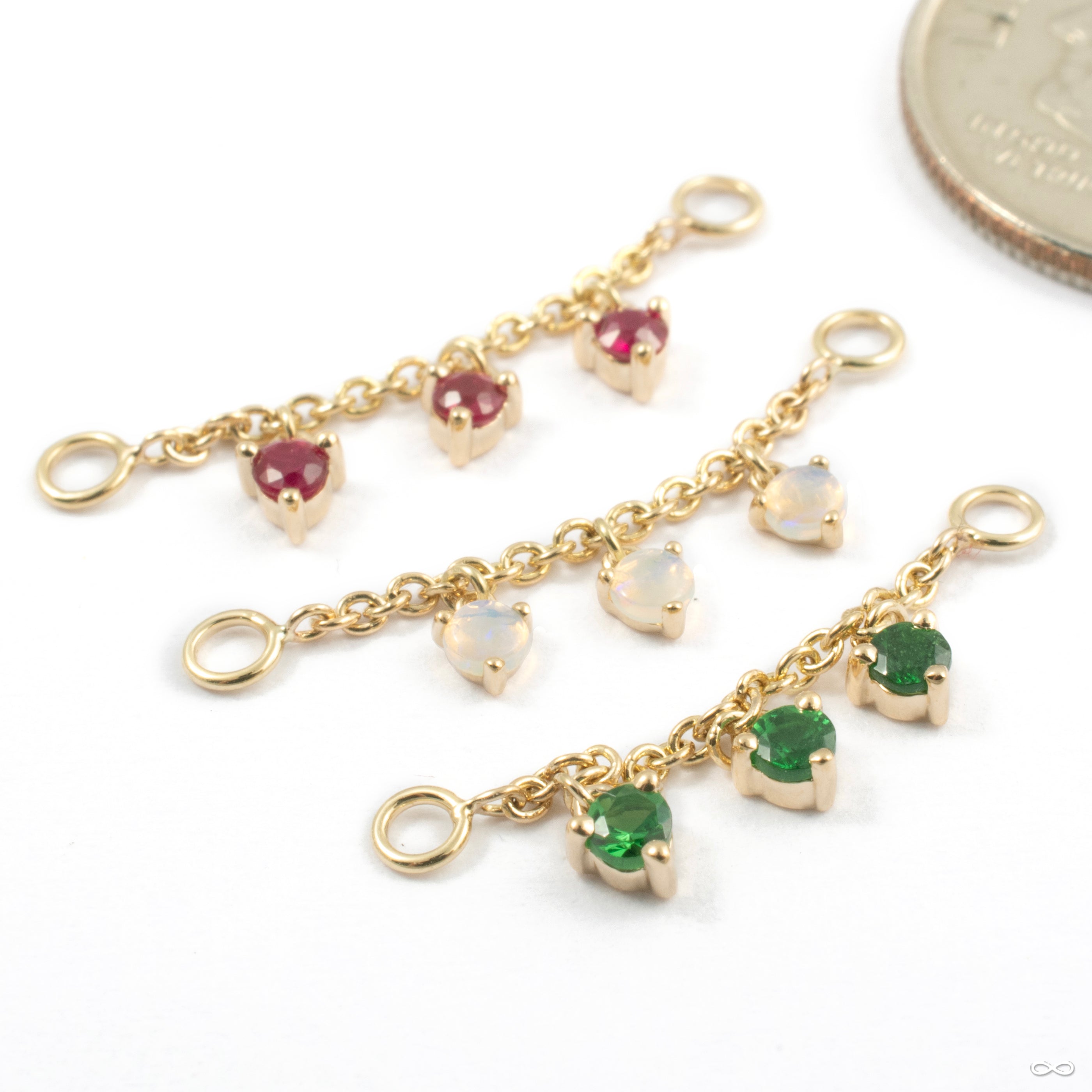 Dripping Stone Chain in Gold from Modern Mood — Infinite Body Piercing ...