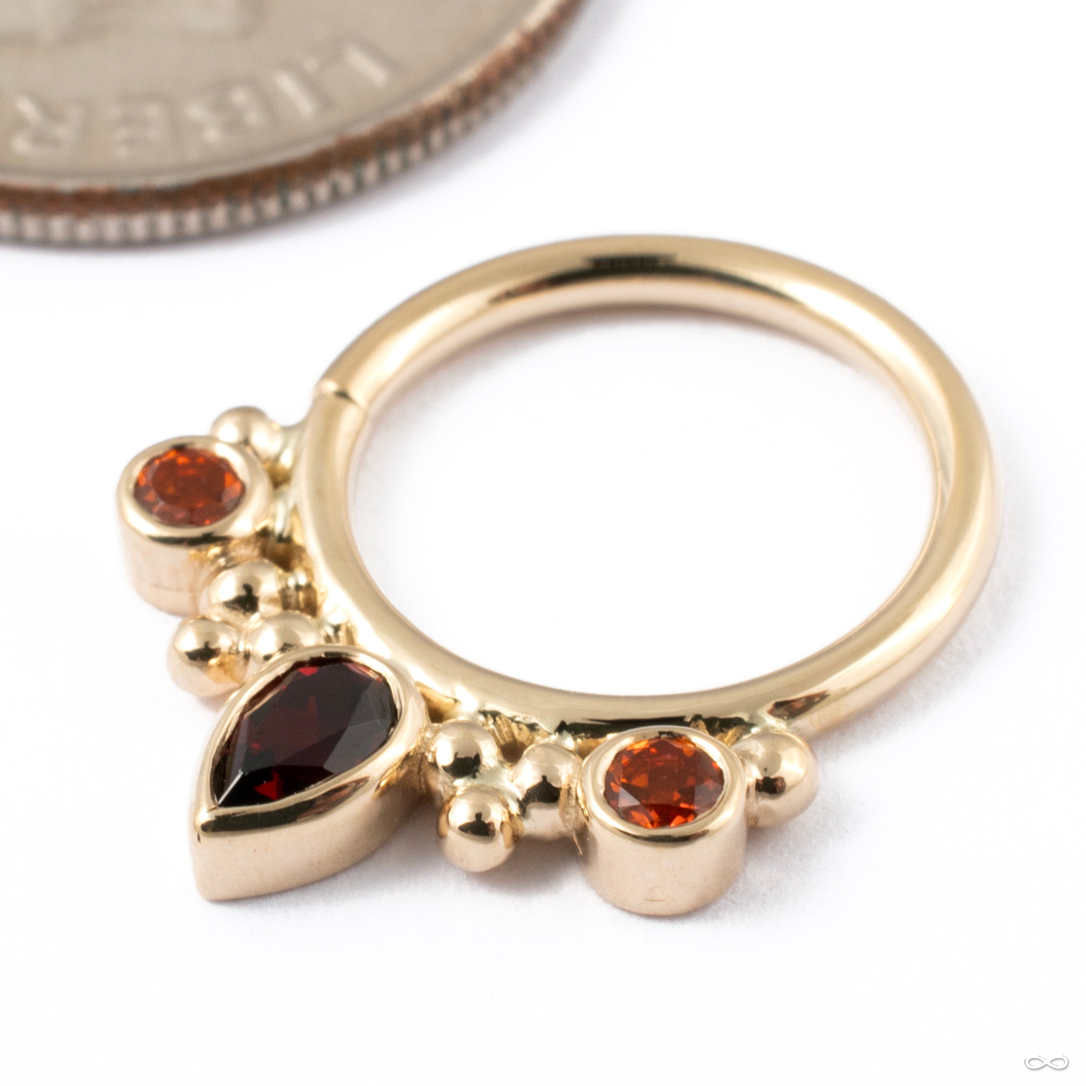 Eden Pear Seam Ring in Gold from BVLA — Infinite Body Piercing, Inc.