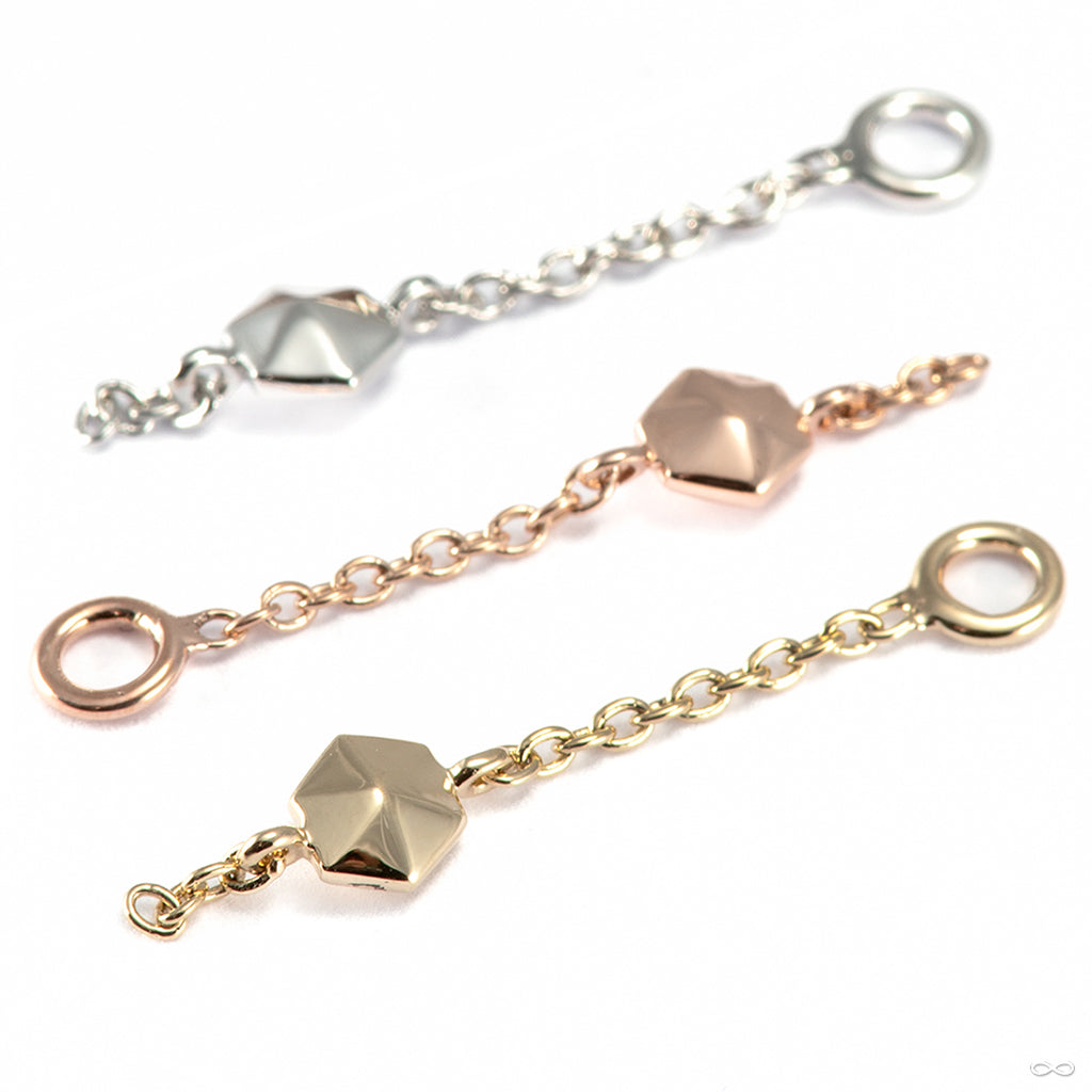 Hex Stud Orbit Charm in Gold from Tether Jewelry — Infinite Body Piercing, Inc.