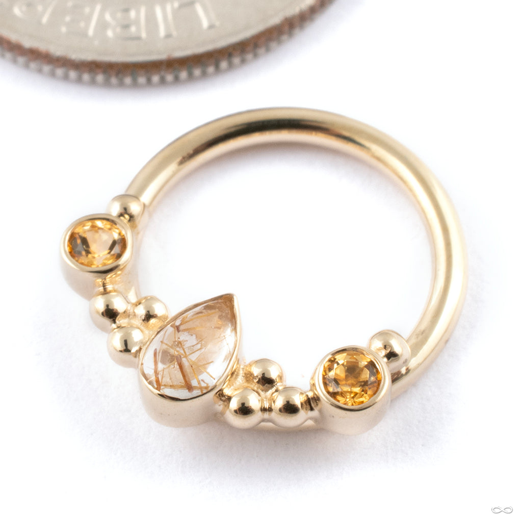 Inside Out Eden Pear Seam Ring in Gold from BVLA — Infinite Body ...