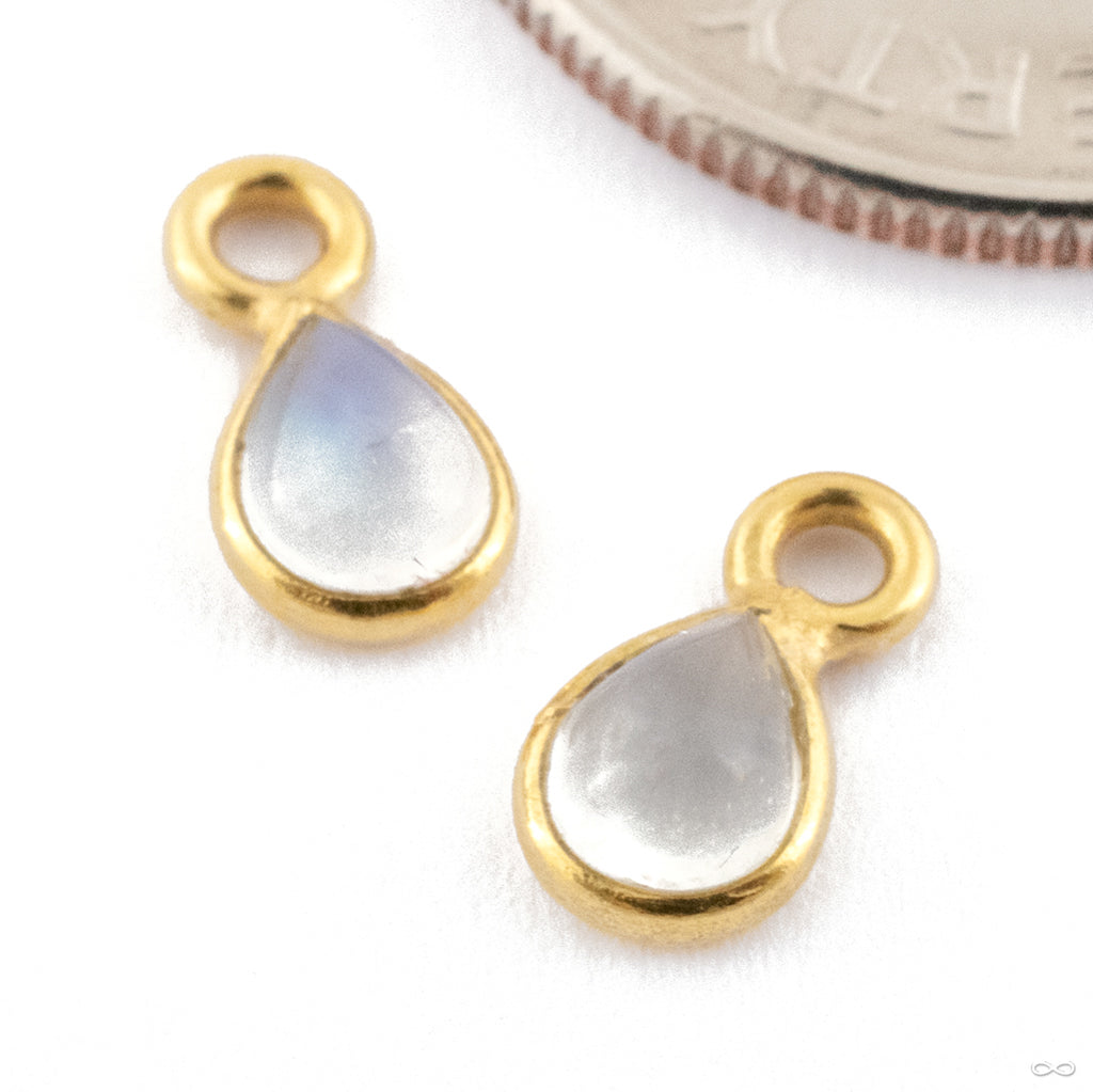 Mini Moonstone Charm in Gold from Oracle — Infinite Body Piercing, Inc.