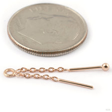 Slim Chance Charm in Gold from Pupil Hall — Infinite Body Piercing, Inc.