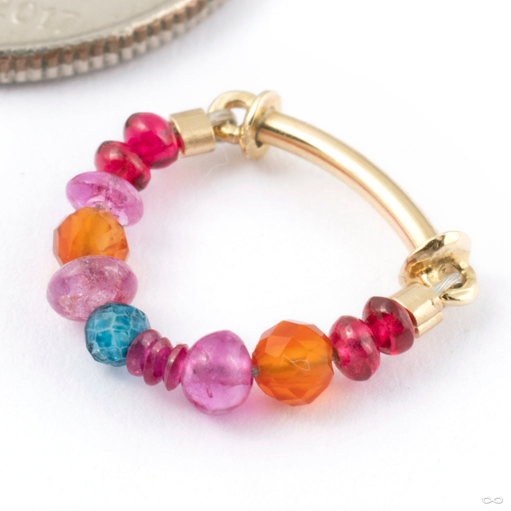 Stoned Press-fit Ring in Gold from Pupil Hall — Infinite Body Piercing ...