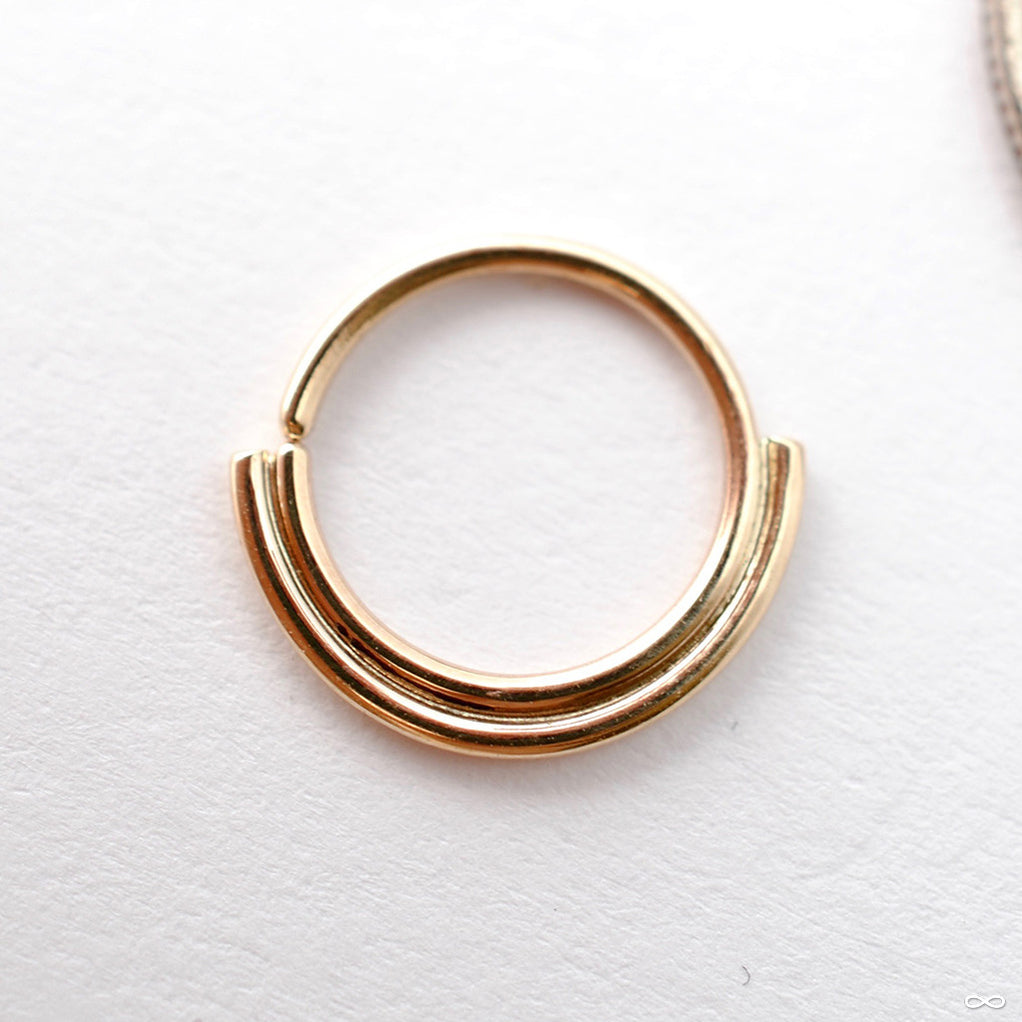 2 Bar Seam Ring in Gold from Sacred Symbols — Infinite Body Piercing, Inc.