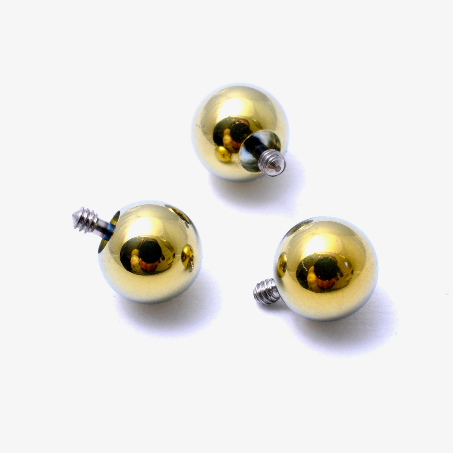 Ball Threaded End in Titanium Anodized Gold from Industrial Strength ...