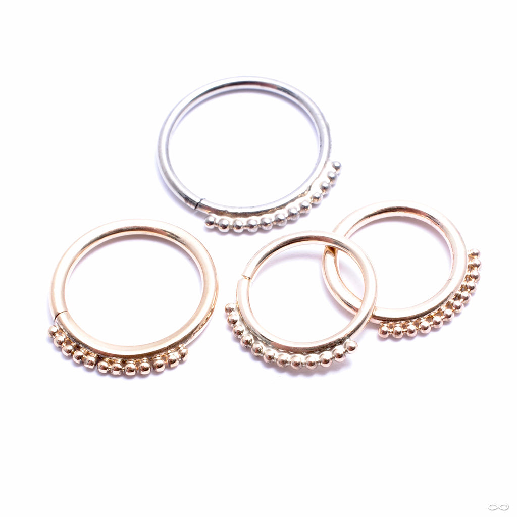 Beaded Seam Ring in Gold from Scylla — Infinite Body Piercing, Inc.