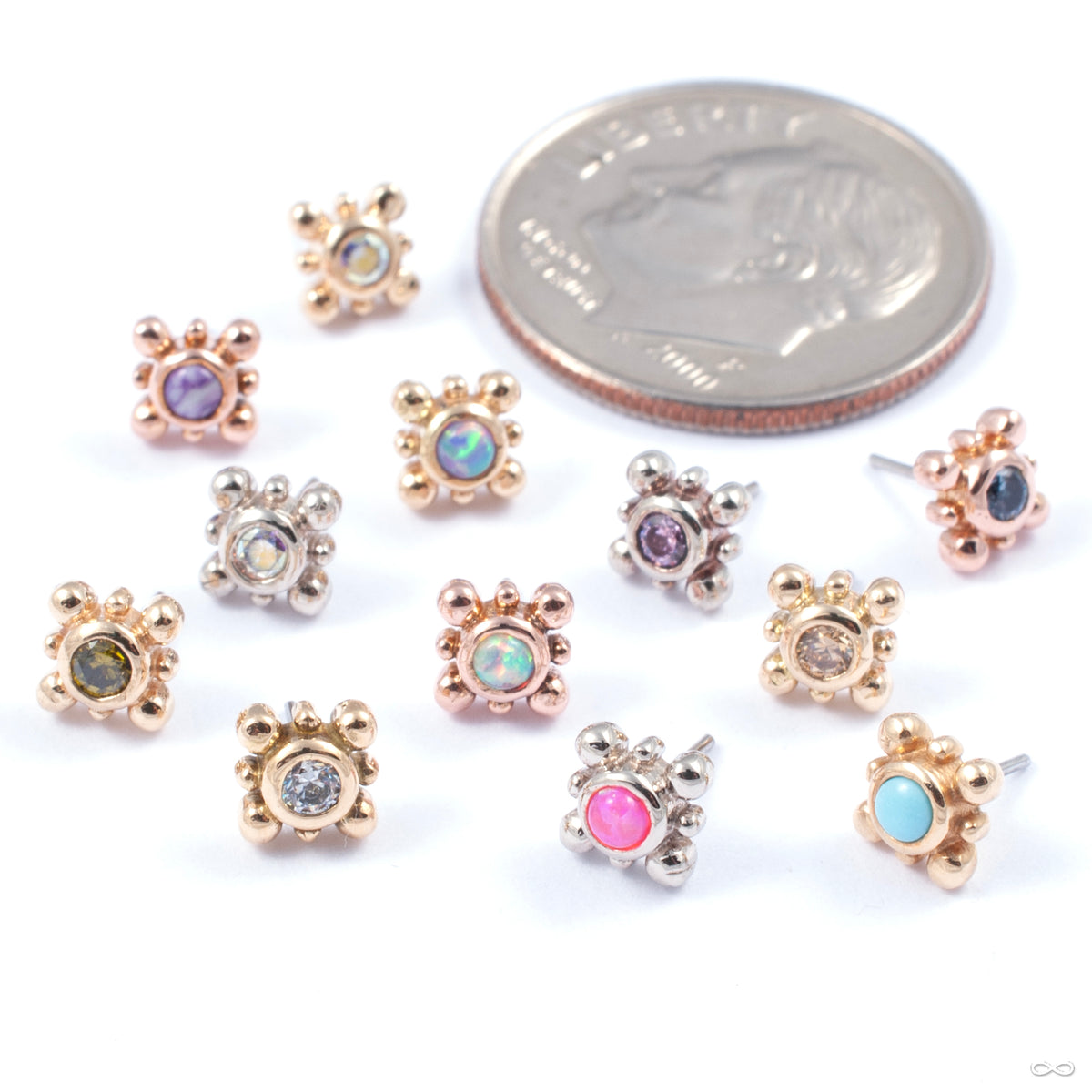 Bindi Press-fit End in Gold from LeRoi — Infinite Body Piercing, Inc.