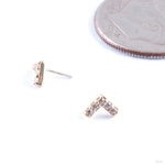 Chevron with Stones Press-fit End in Gold from Junipurr Jewelry ...