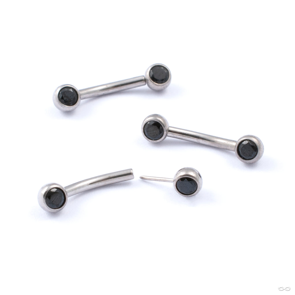 Curved Press-fit Post with Side-set Stones in Titanium from Neometal ...