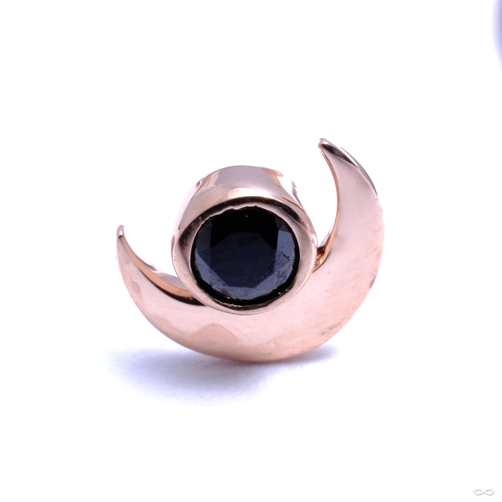 Moon with Gemstone Press-fit End in Gold from Anatometal — Infinite ...