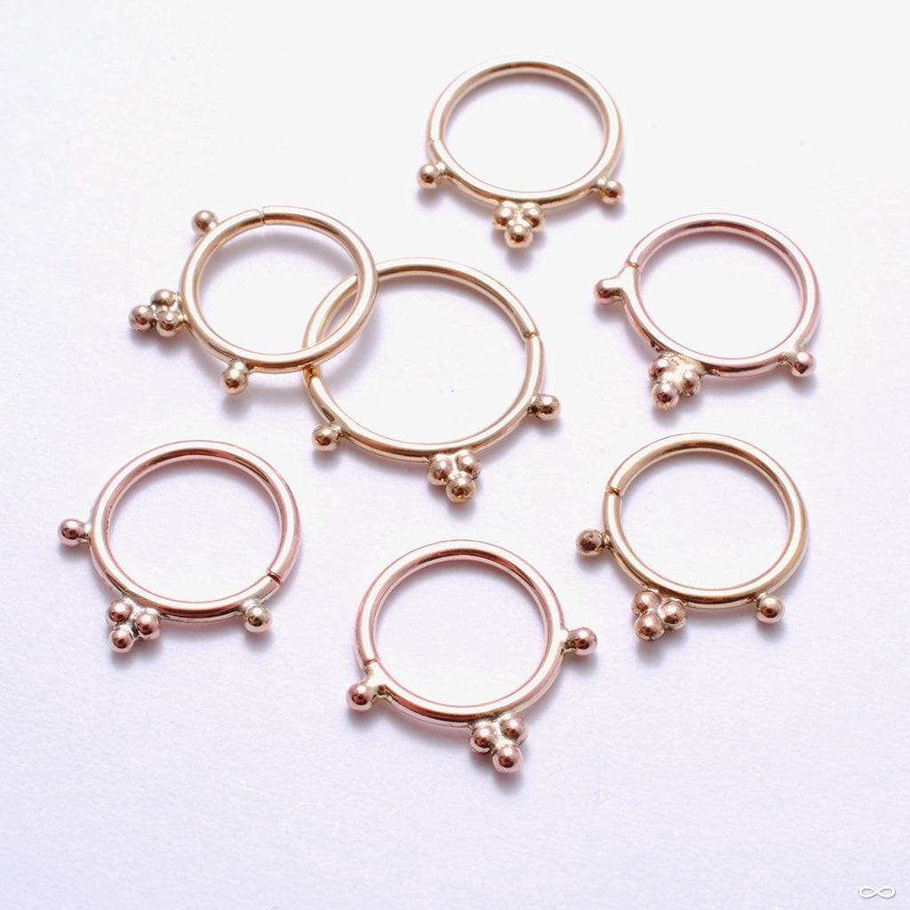 Pyramid Seam Ring in Gold from Scylla — Infinite Body Piercing, Inc.