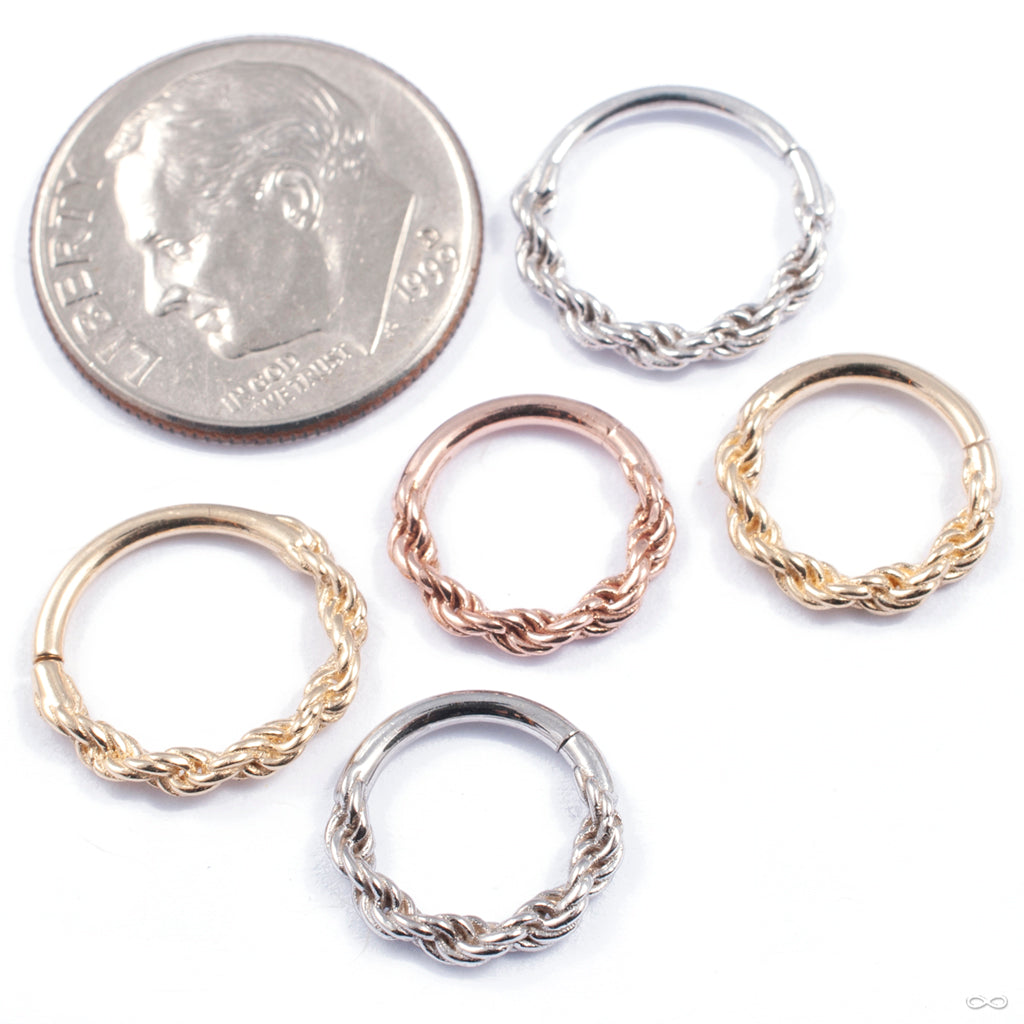 Rope Chain Seam Ring in Gold from Tawapa — Infinite Body Piercing, Inc.