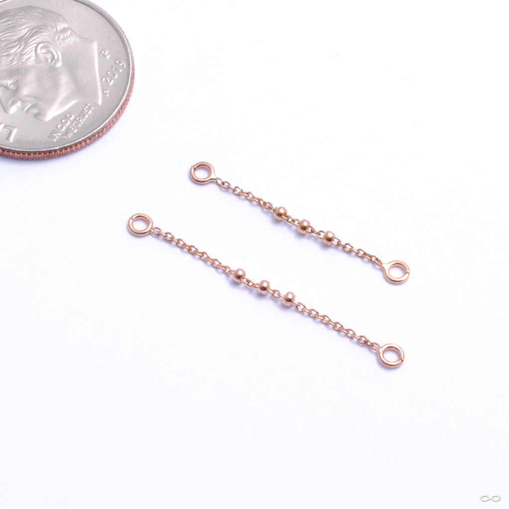 Trio Bead Lynx Chain in Gold from Pupil Hall — Infinite Body Piercing, Inc.