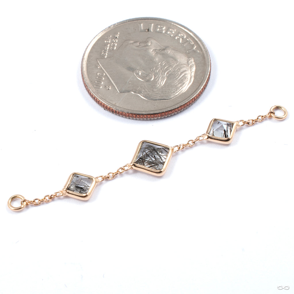 Triple Square Stone Chain in Gold from Diablo Organics — Infinite Body ...
