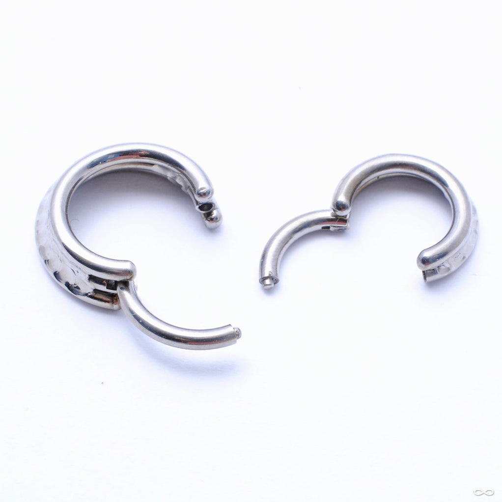 Weld-Faceted Stacked Clicker in Titanium from Zadamer Jewelry ...