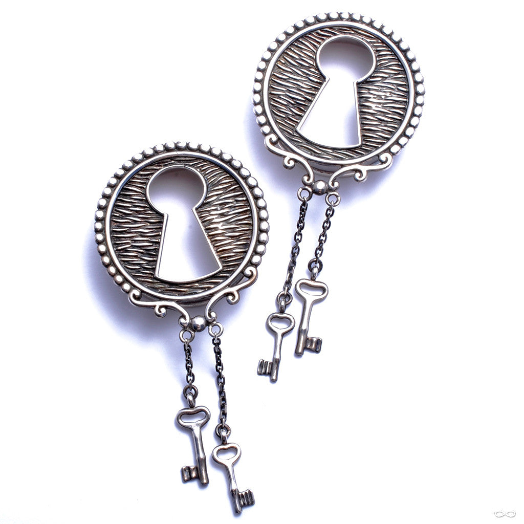 Keyhole Plugs in Silver in 1 ⅜” from Tawapa — Infinite Body Piercing, Inc.