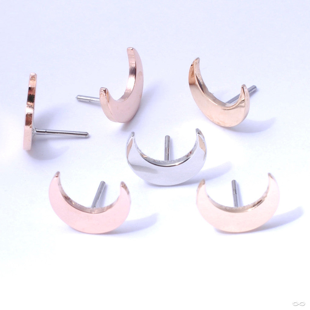 Moon Press-fit End in Gold from Anatometal — Infinite Body Piercing, Inc.