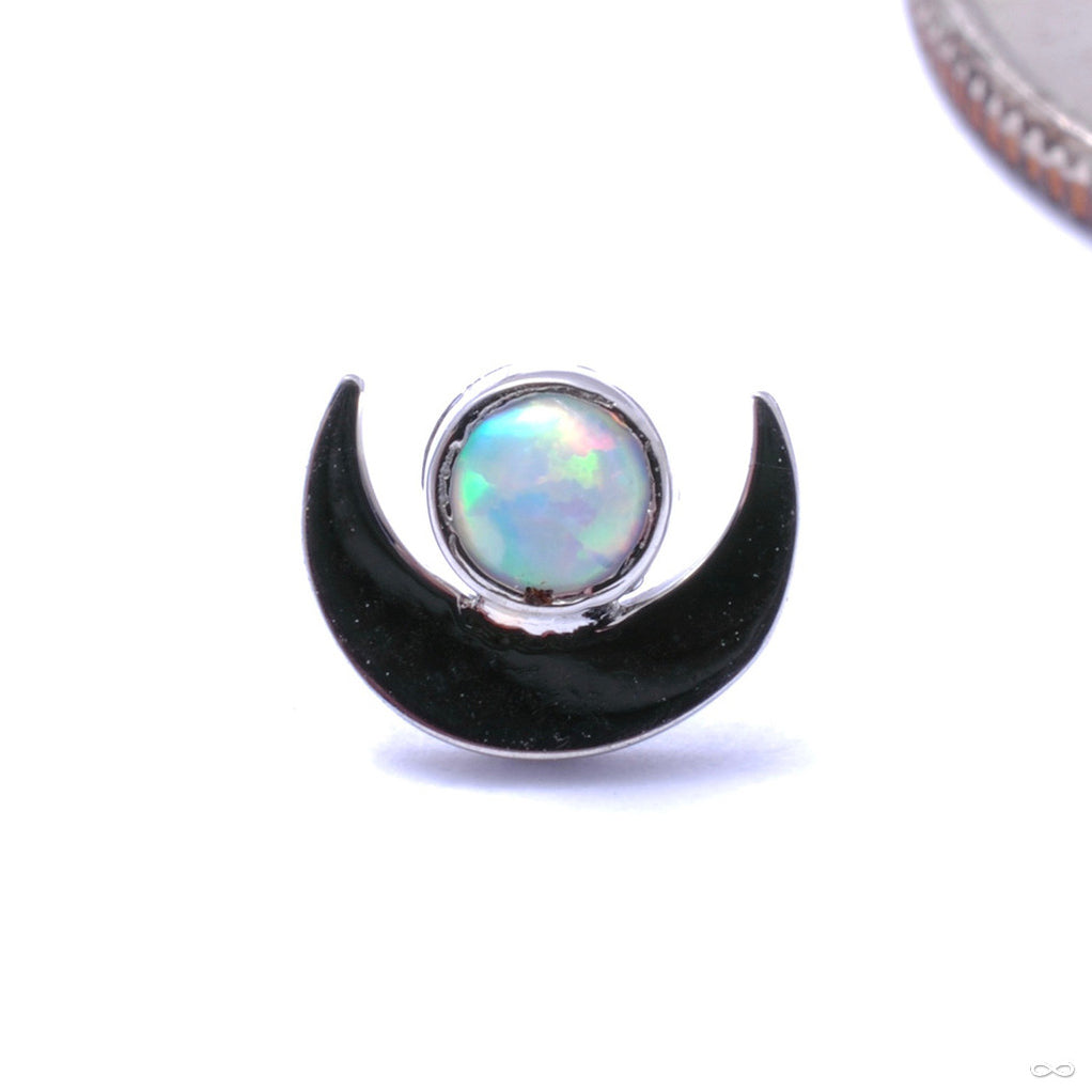 Moon with Gemstone Press-fit End in Gold from Anatometal — Infinite ...