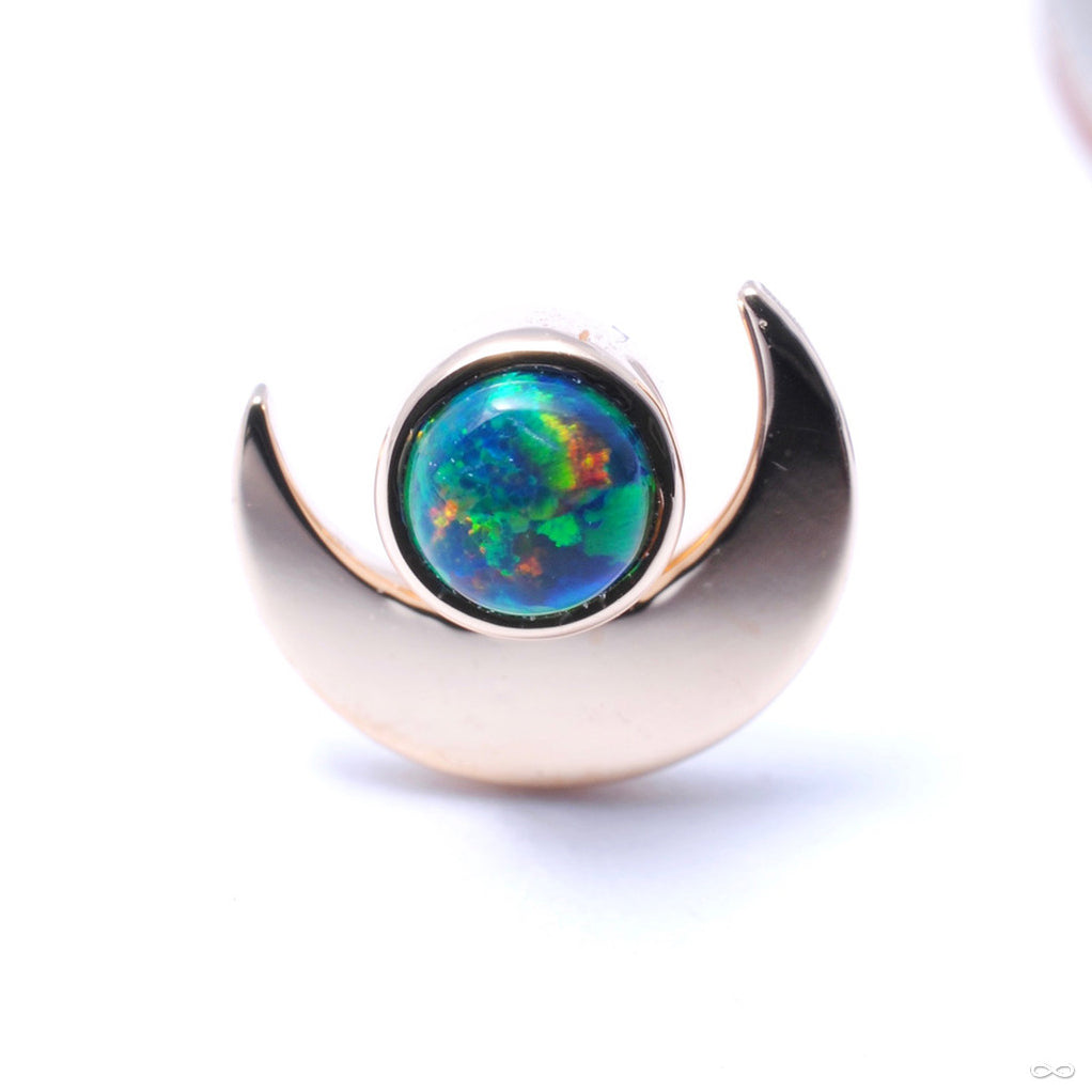 Moon with Gemstone Press-fit End in Gold from Anatometal — Infinite ...
