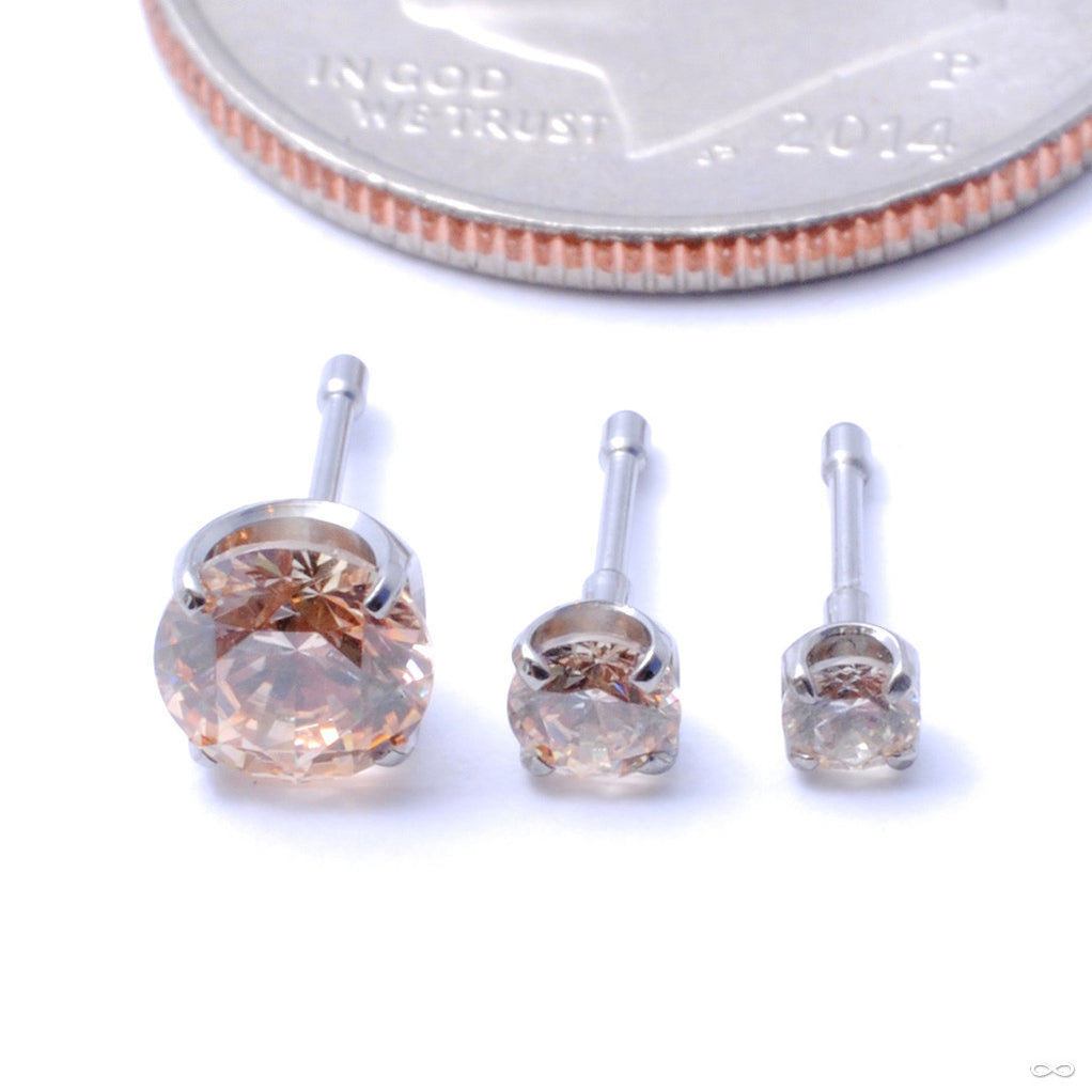 Prong-set Gemstone Press-fit End in Titanium from NeoMetal — Infinite ...