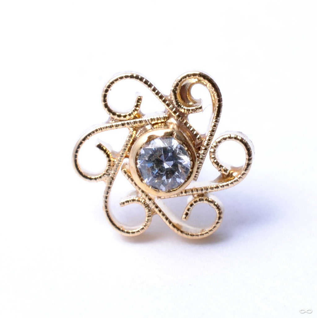 Shakti Press-fit End in Gold from Quetzalli — Infinite Body Piercing, Inc.